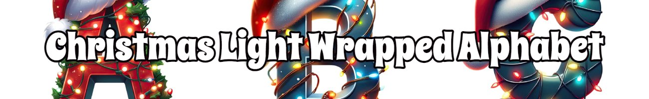 Christmas Light Wrapped Alphabet