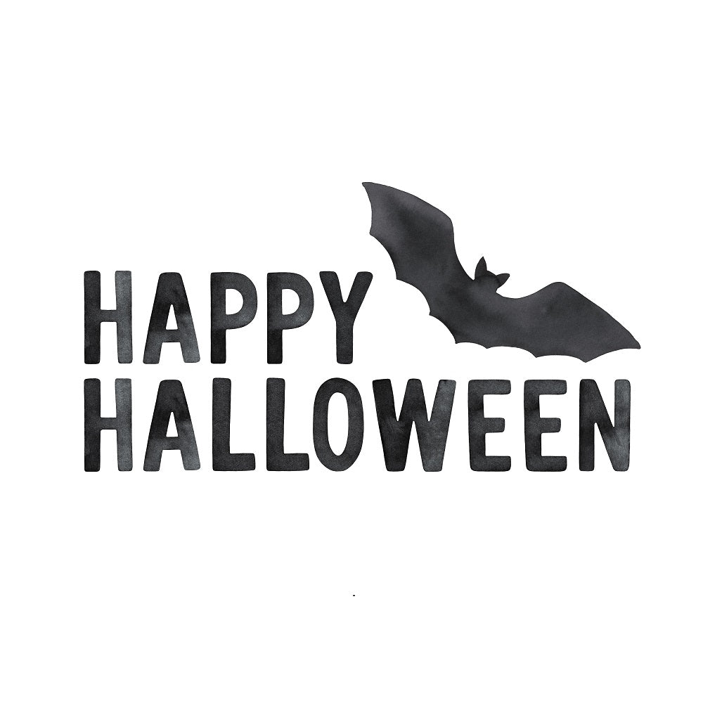 Happy Halloween Flying Bat Fabric Panel