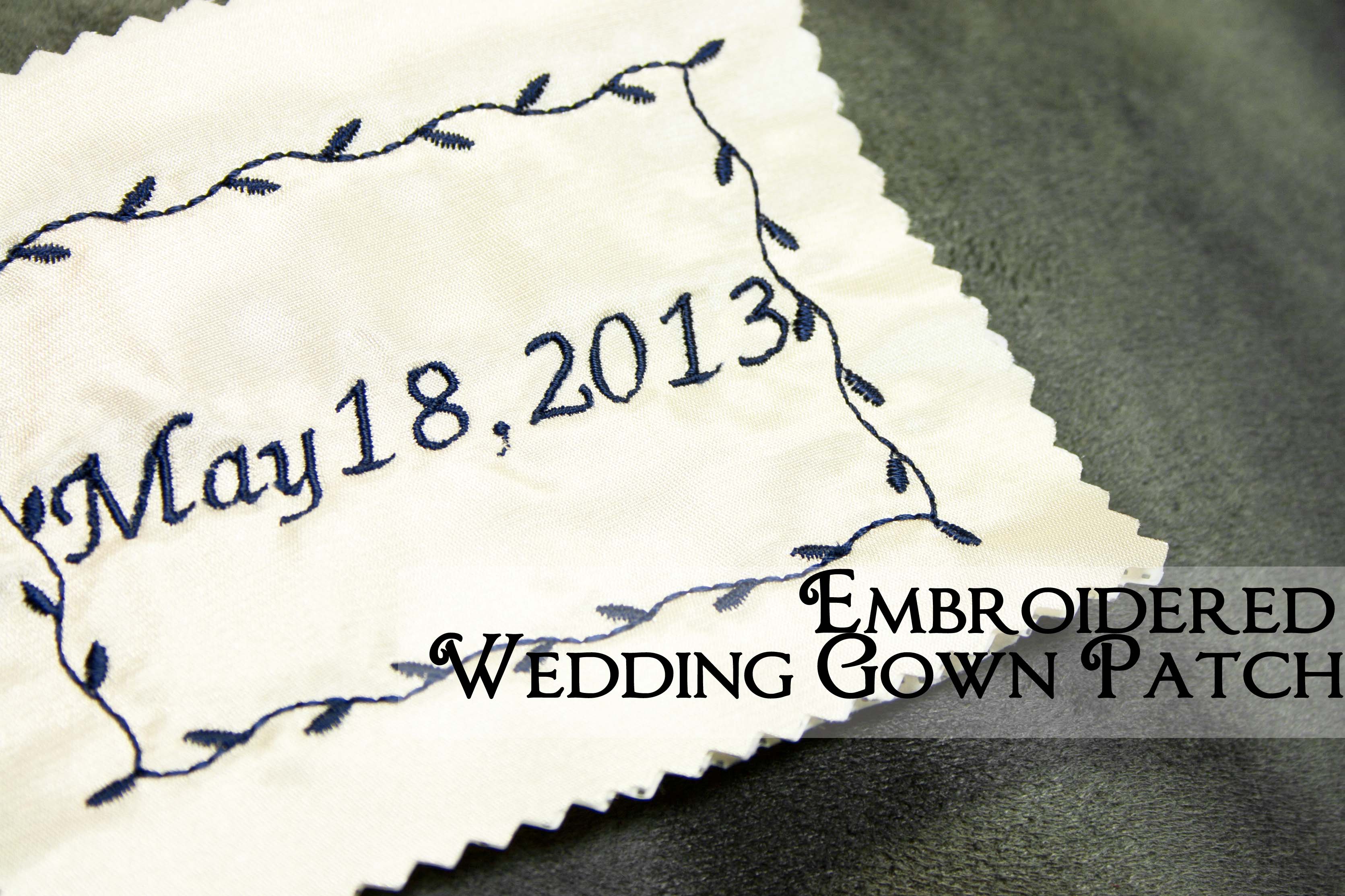 How to Make an Embroidered Wedding Dress Patch