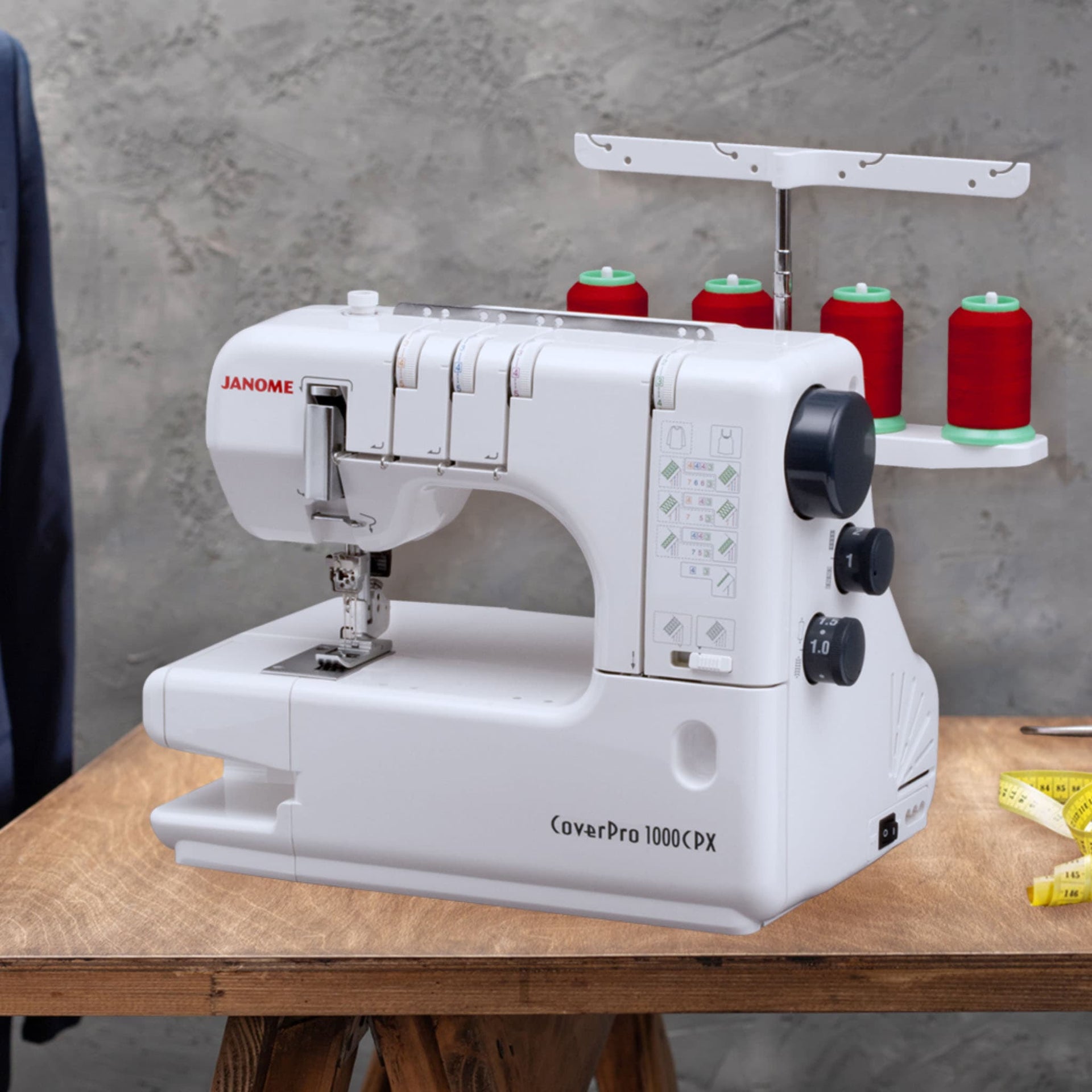 Janome 1000CPX CoverPro Coverstitch Machine with FREE Bundle