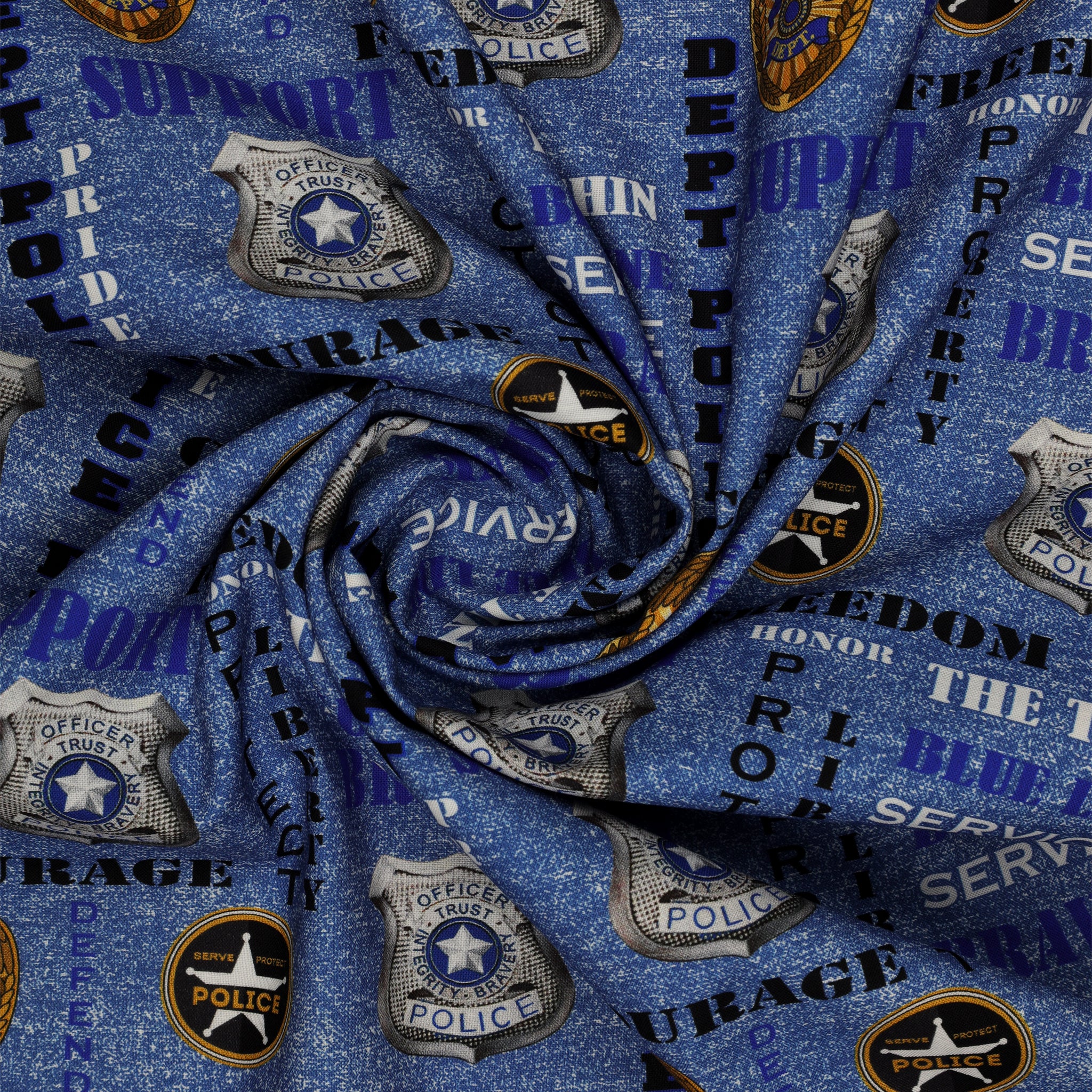Police Department Heather Print Fabric