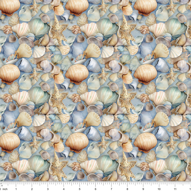 Beach Life Shells Fabric
