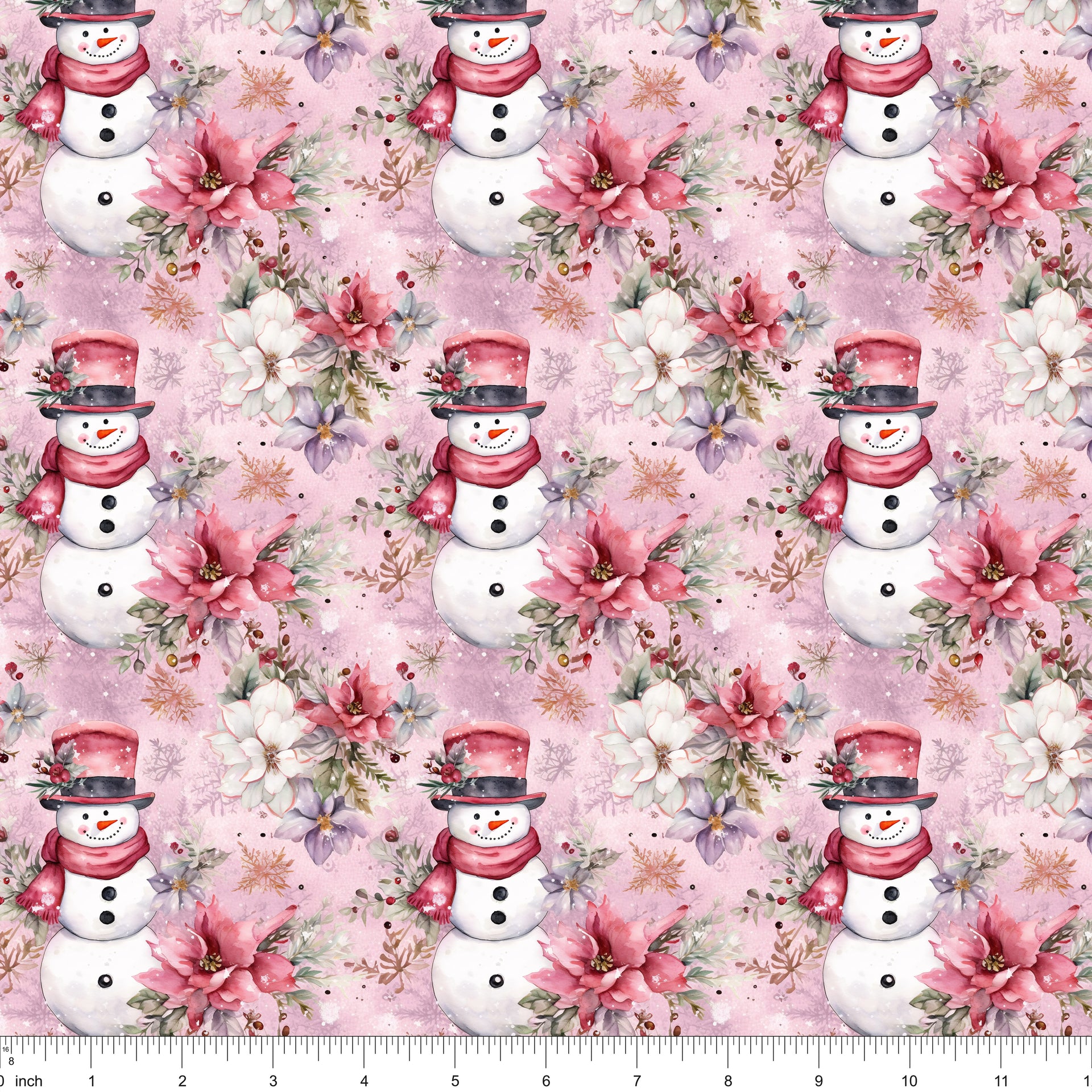 Jolly Snowmen Pattern #5 Fabric