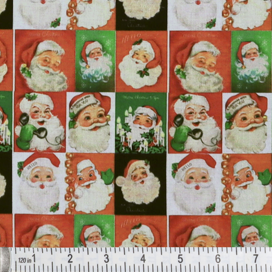 Vintage Santa Claus Collage #1 Fabric