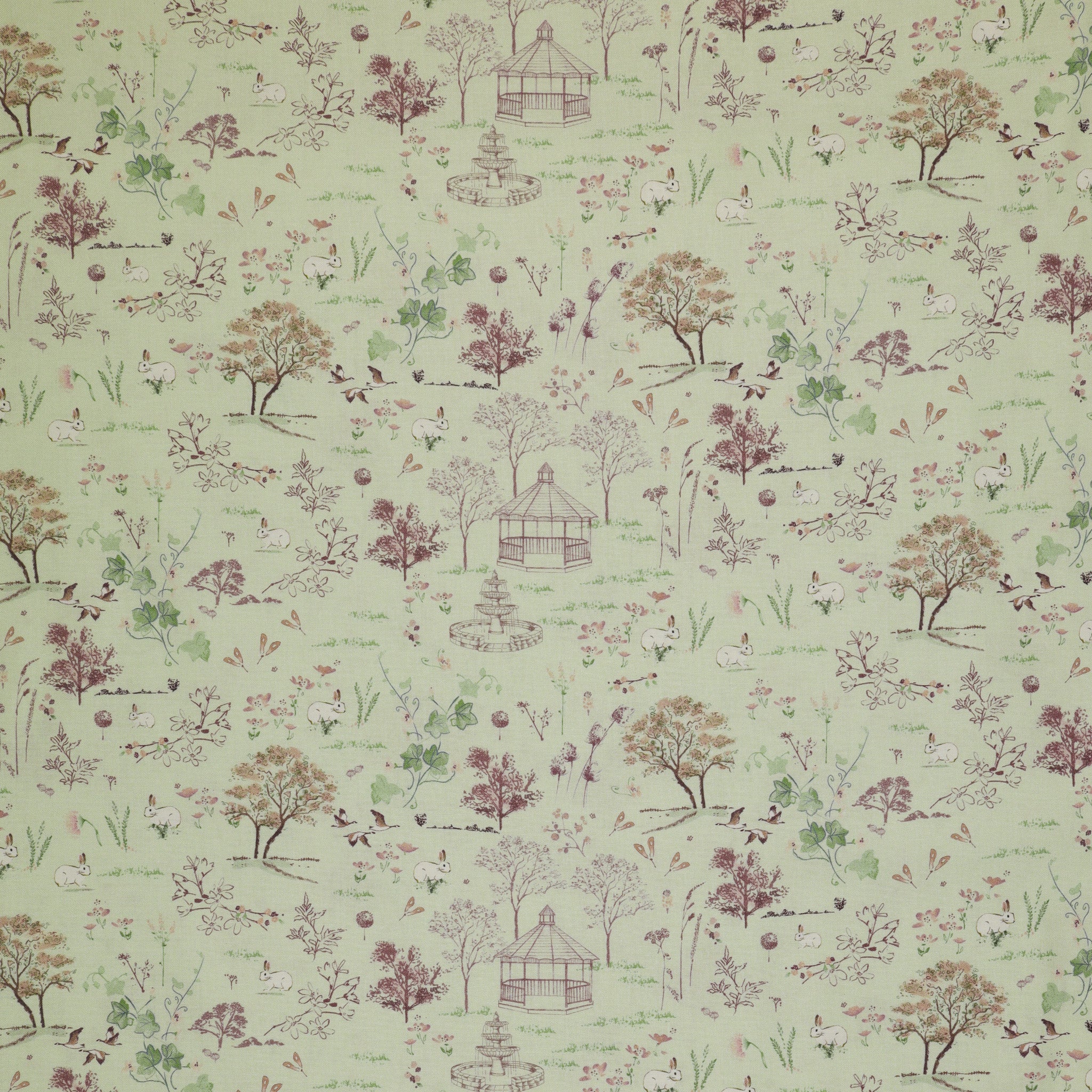 Sweet Meadow Fabric Collection - Gazebo Garden Sage