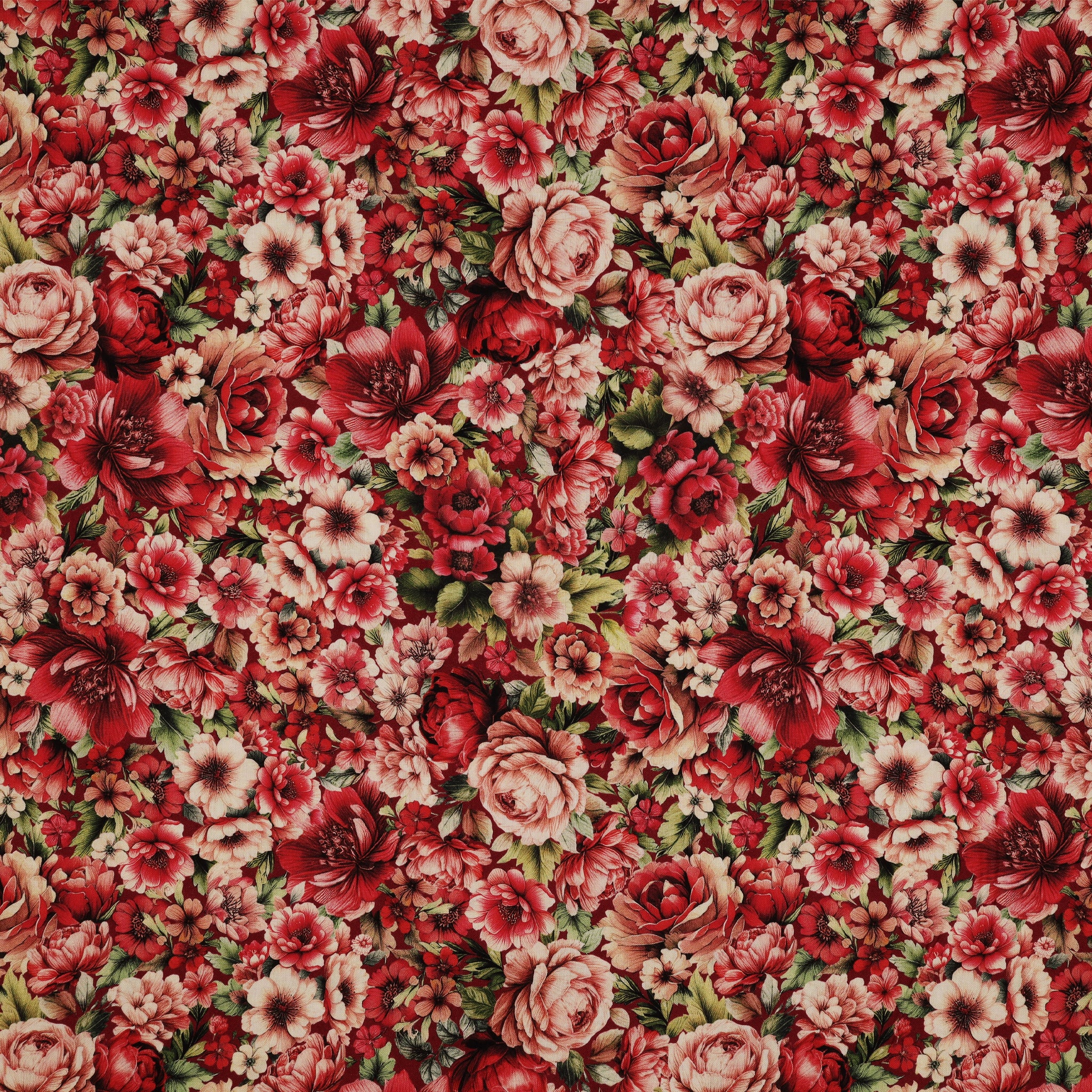 Cupid's Arrow Fabric Collection - Romantic Floral Red Velvet