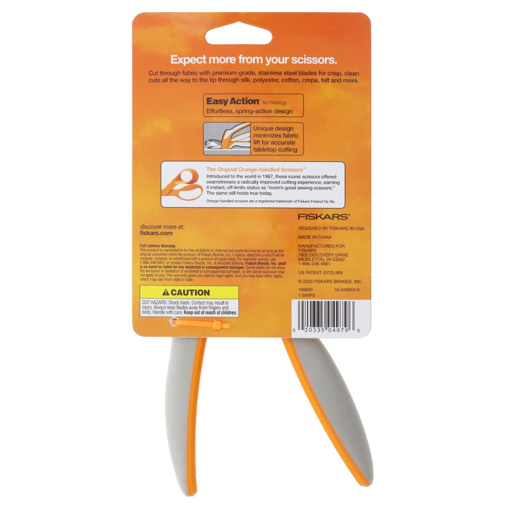 Fiskars 8" Easy Action Rag Quilt Snips