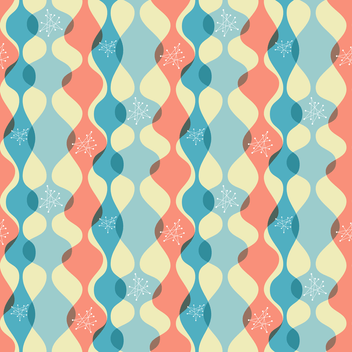 1950s Atomic Pattern #1 Fabric - Blue