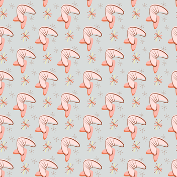 1950s Atomic Pattern #4 Fabric - Light Blue
