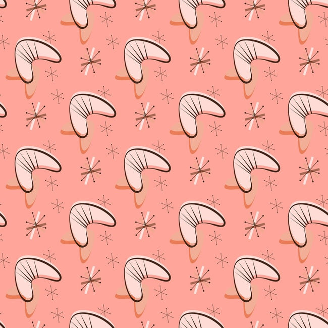 1950s Atomic Pattern #8 Fabric - Pink