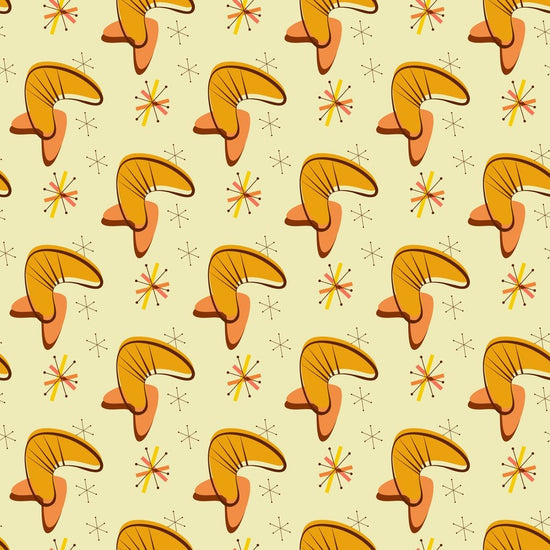 1950s Atomic Pattern #8 Fabric - Yellow