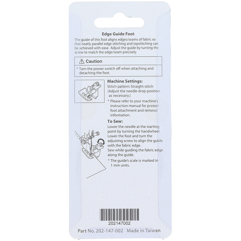Edge Guide Foot (SE), Janome #202147002
