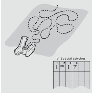 Clear Open Toe Free Motion Foot, Viking #4128606-45