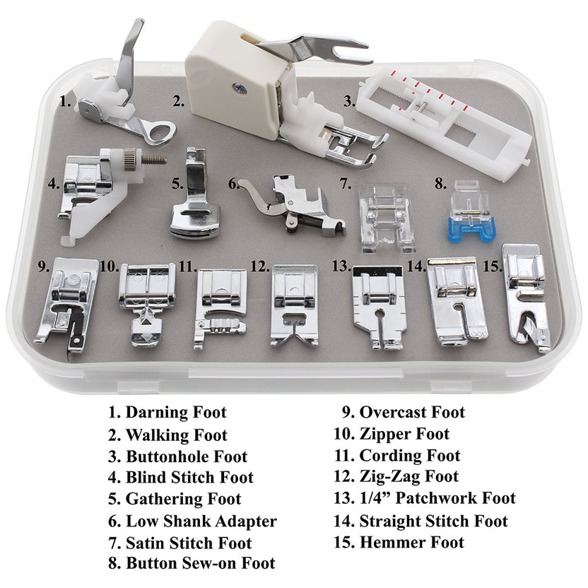 Low Shank 15 Piece Foot Kit #5011-LBL