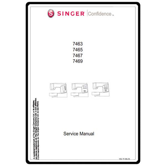 Service Manual, Singer 7467 Confidence