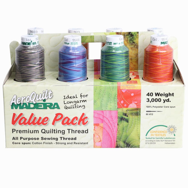 Madeira Aeroquilt Thread Pack (8 Cones) - Variegated