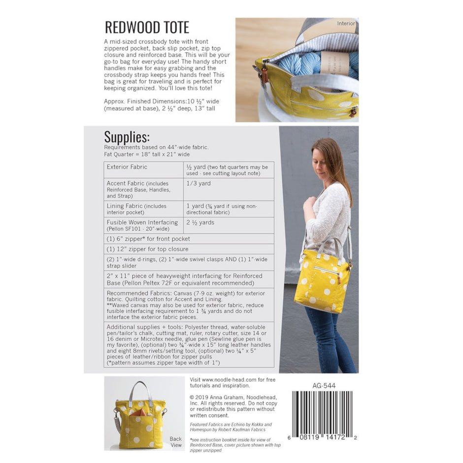 Redwood Tote Pattern