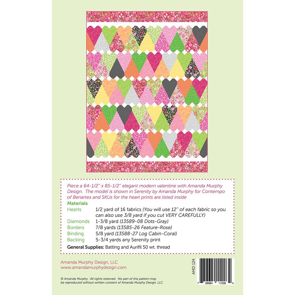 Amanda Murphy, Be Mine Quilt Pattern
