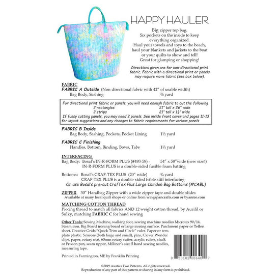Happy Hauler Bag Pattern