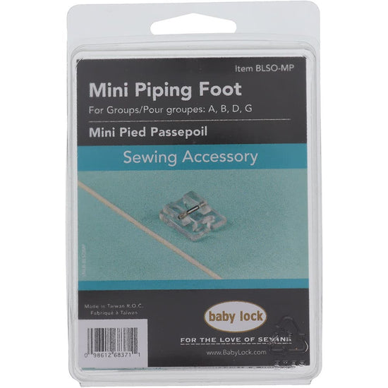 Mini Piping Foot (2mm), Babylock #BLSO-MP