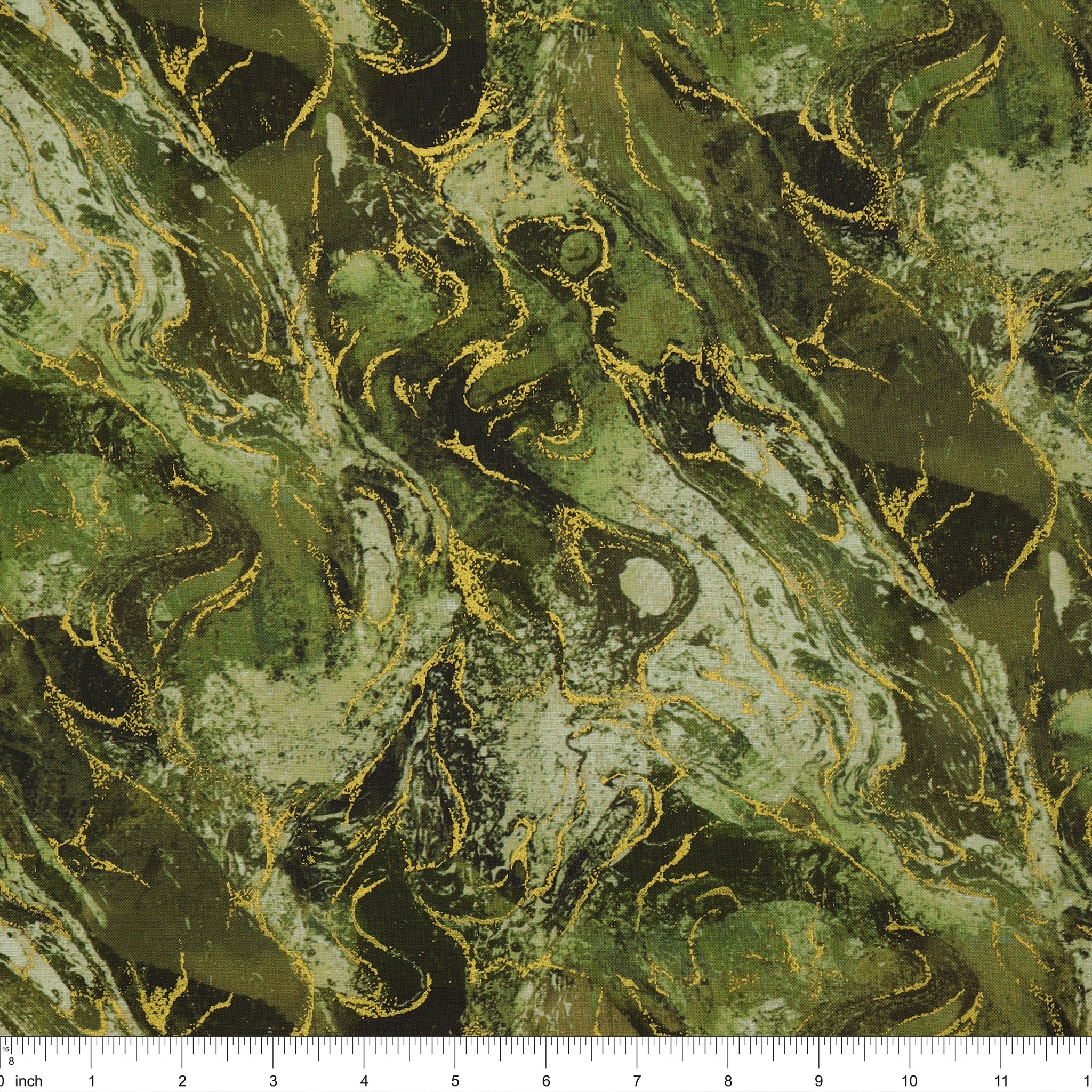 Marbled Earth Fabric Collection - Green