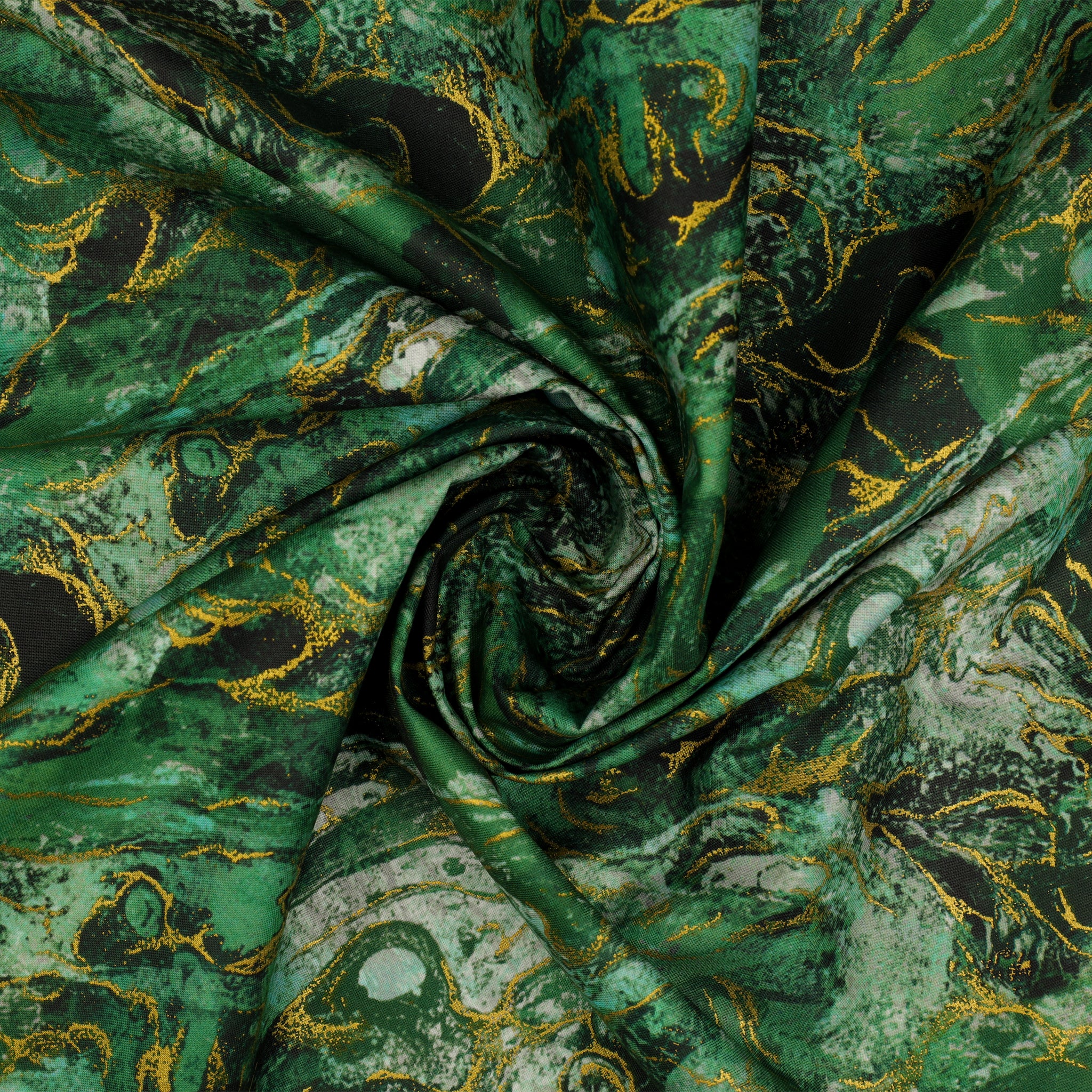 Marbled Earth Fabric Collection - Emerald