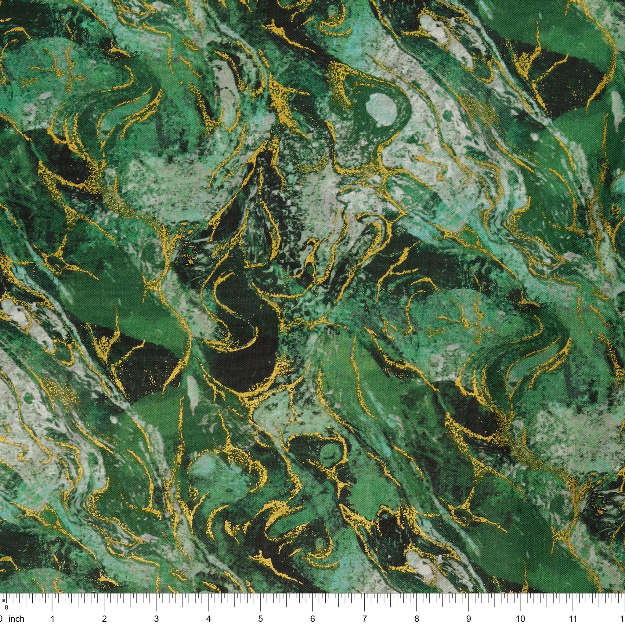 Marbled Earth Fabric Collection - Emerald