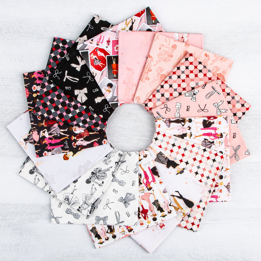 Barbie Vintage Fabric Collection - Main Gray