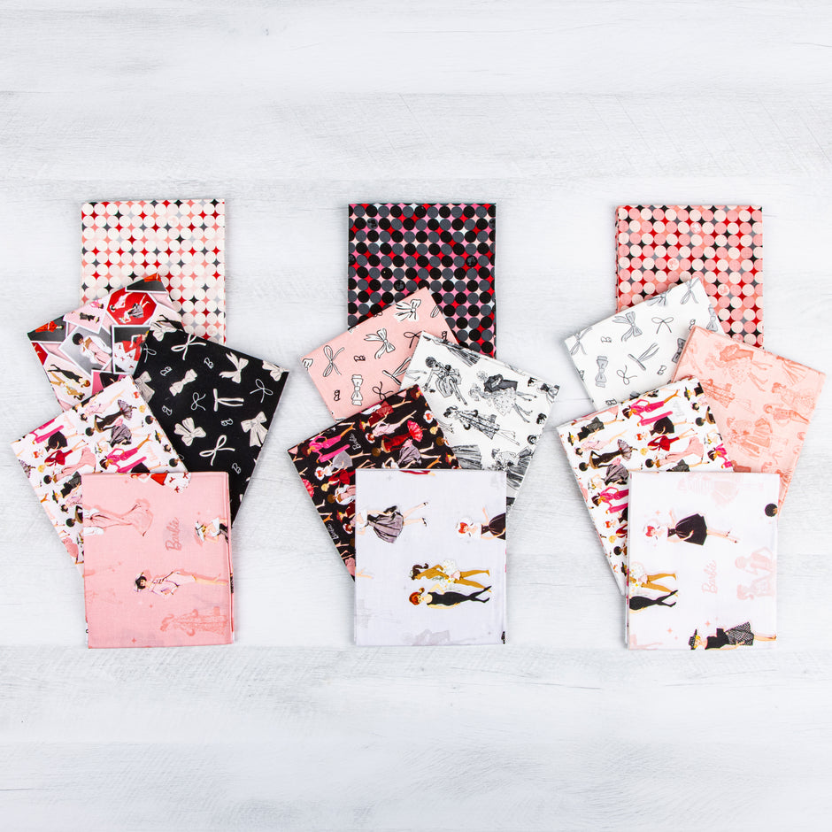 Barbie Vintage Fabric Collection - Main Gray