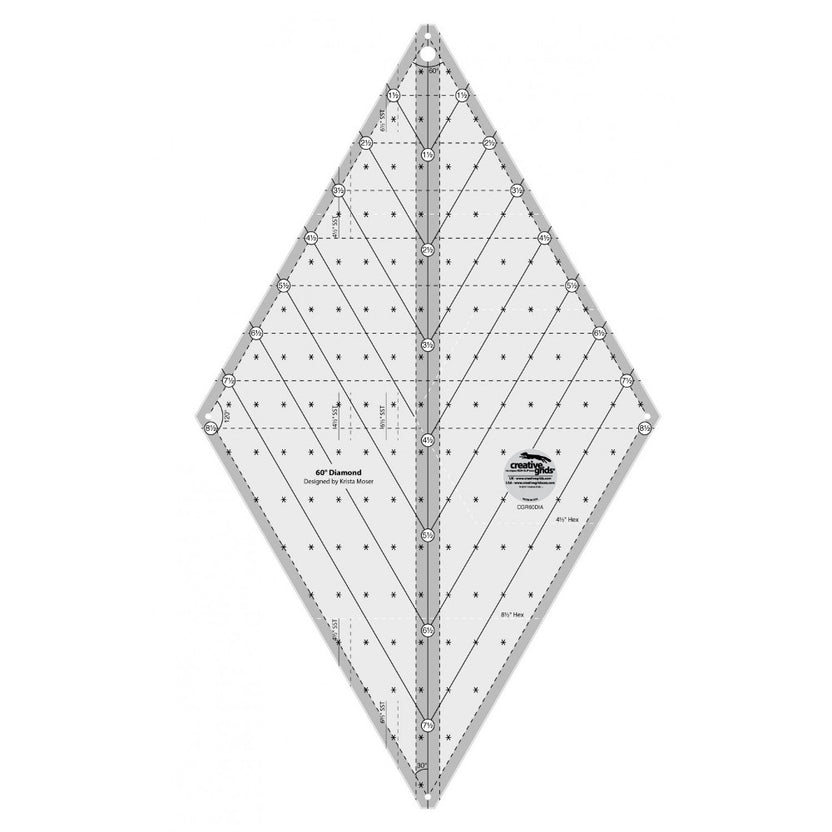 Creative Grids, 60 Degree Diamond Ruler