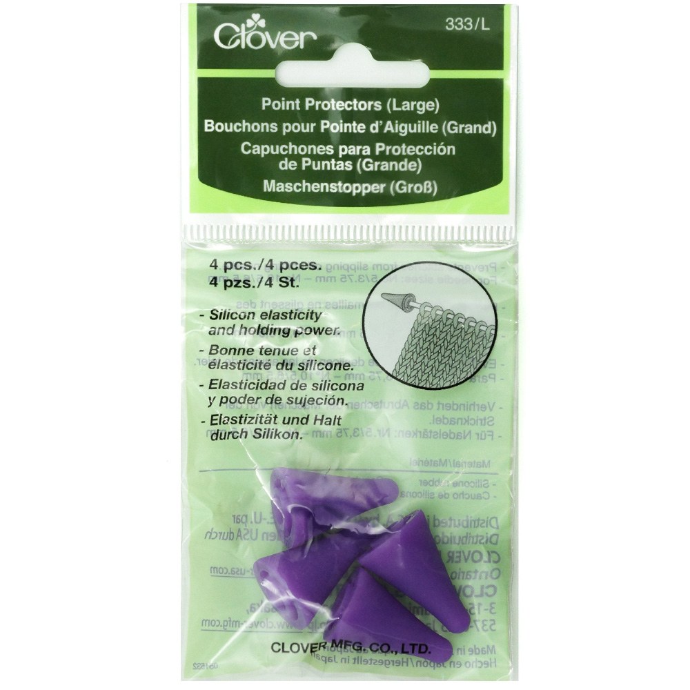 Knitting Point Protectors, Large, Clover