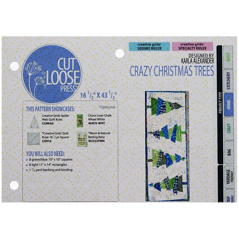 Crazy Christmas Trees Table Topper Pattern