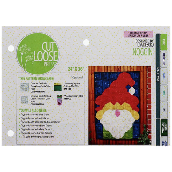 Cut Loose Press, Noggin' Wall Hanging Pattern