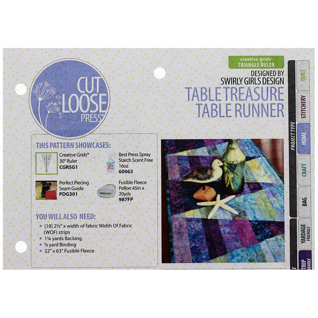 Table Treasure Table Runner Pattern