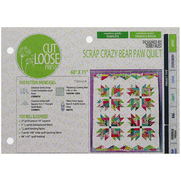 Scrap Crazy Bear Paw Quilt Pattern - Cut Loose Press