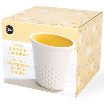 Dritz, Ceramic Thimble Container