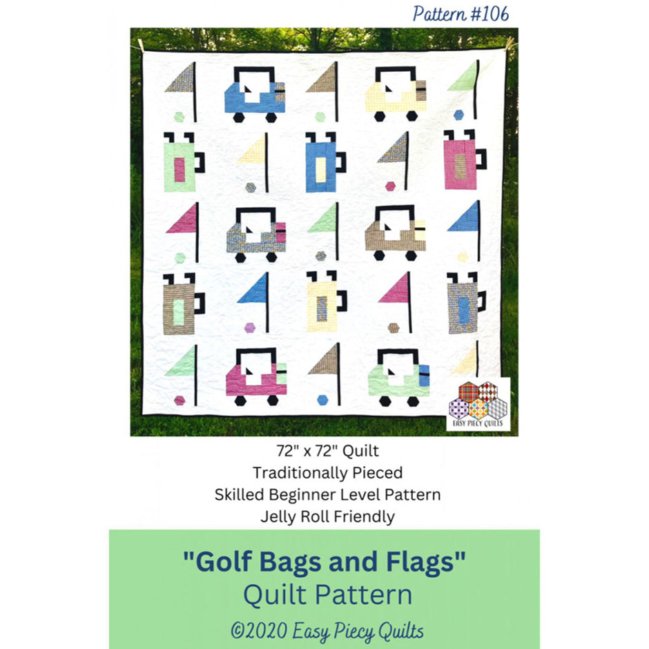 Golf Bags and Flags Quilt Pattern