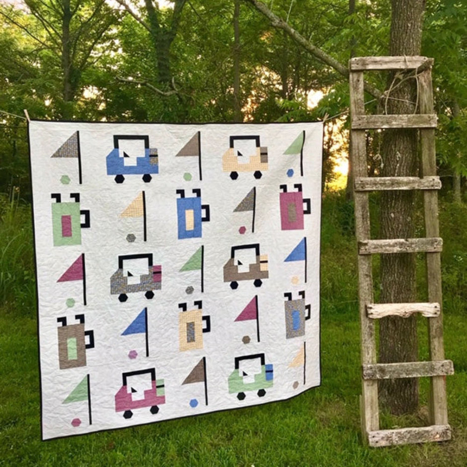 Golf Bags and Flags Quilt Pattern