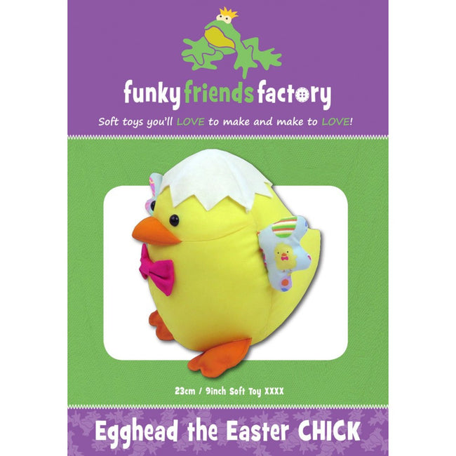 Funky Friends Factory Patterns Egghead Easter Chic - 9in