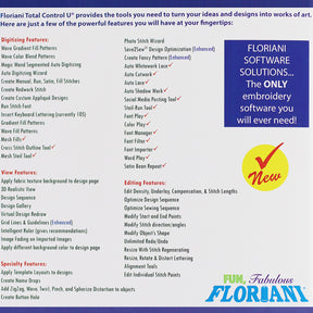 Floriani Total Control "U" Professional Embroidery Software