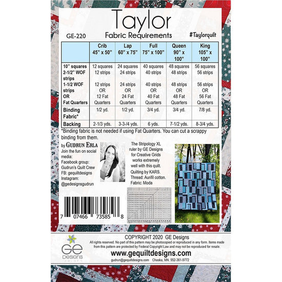 Taylor Quilt Pattern