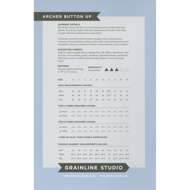 Archer Button Up Pattern