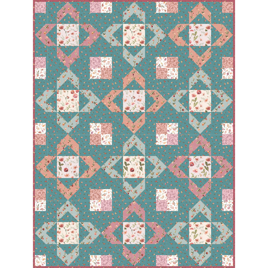 Garden of Affection Fabric Collection - Flowing Leaves Peach