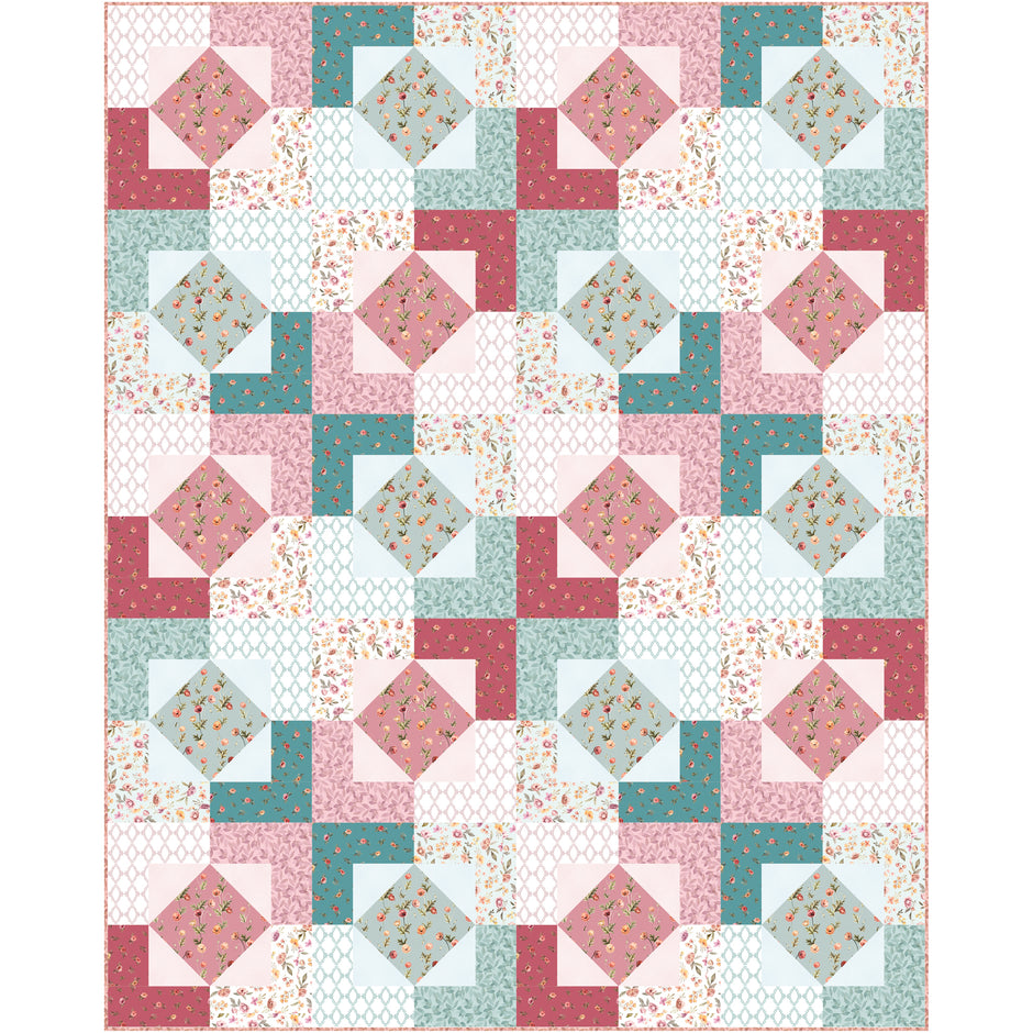 Garden of Affection Fabric Collection - Flowing Leaves Peach