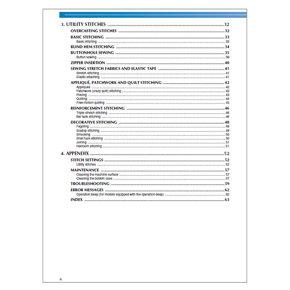 Brother CE-4000 Instruction Manual