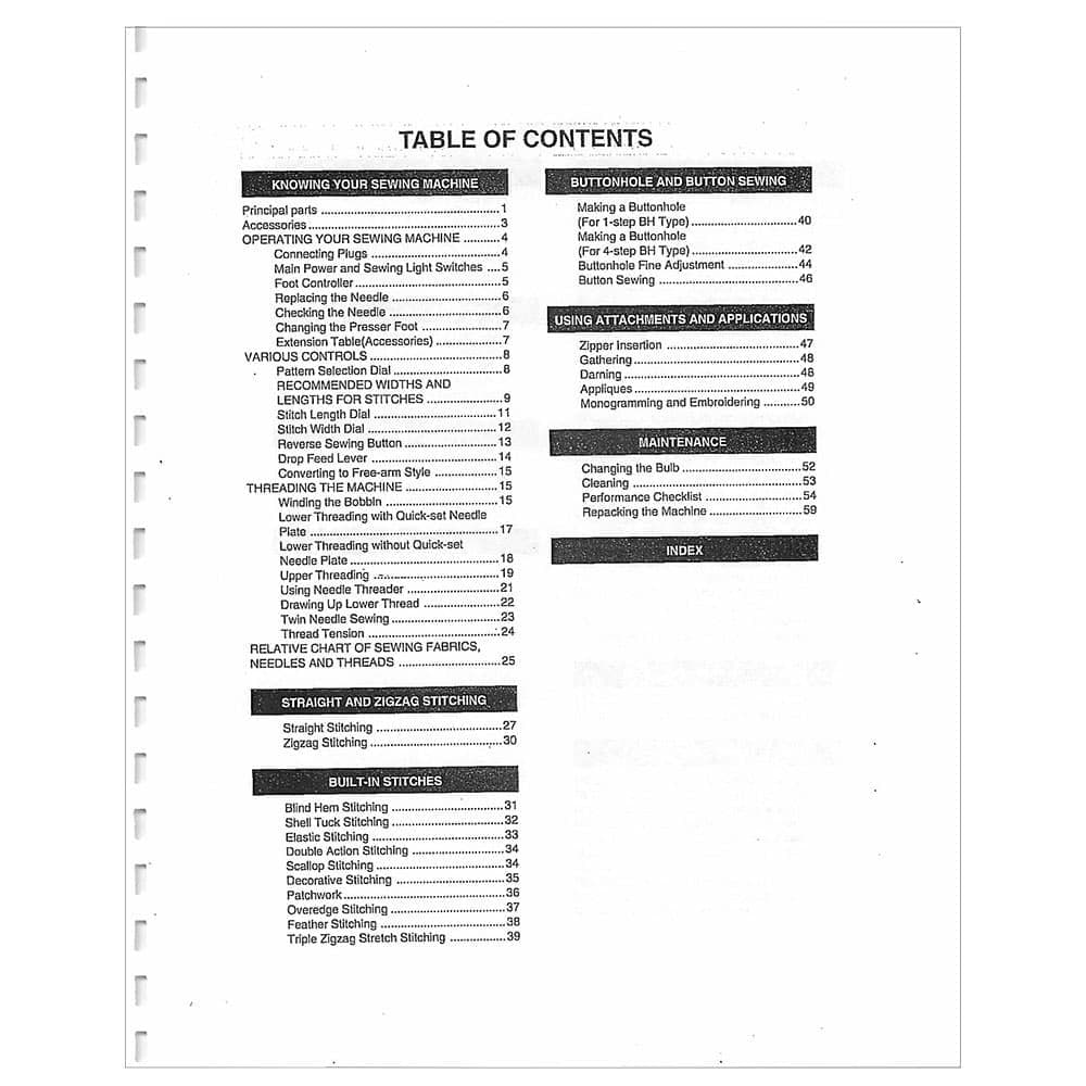 Brother PS1000 Instruction Manual