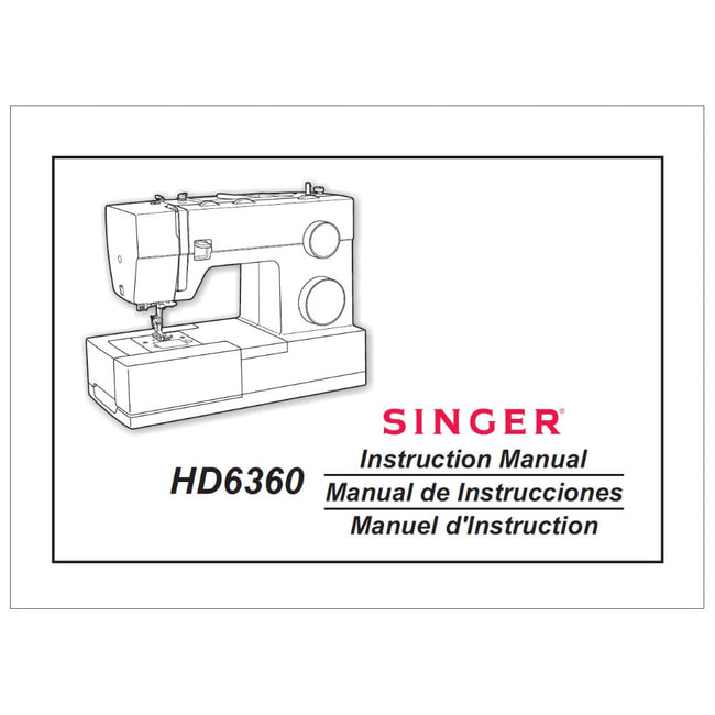 Singer HD6360 Instruction Manual