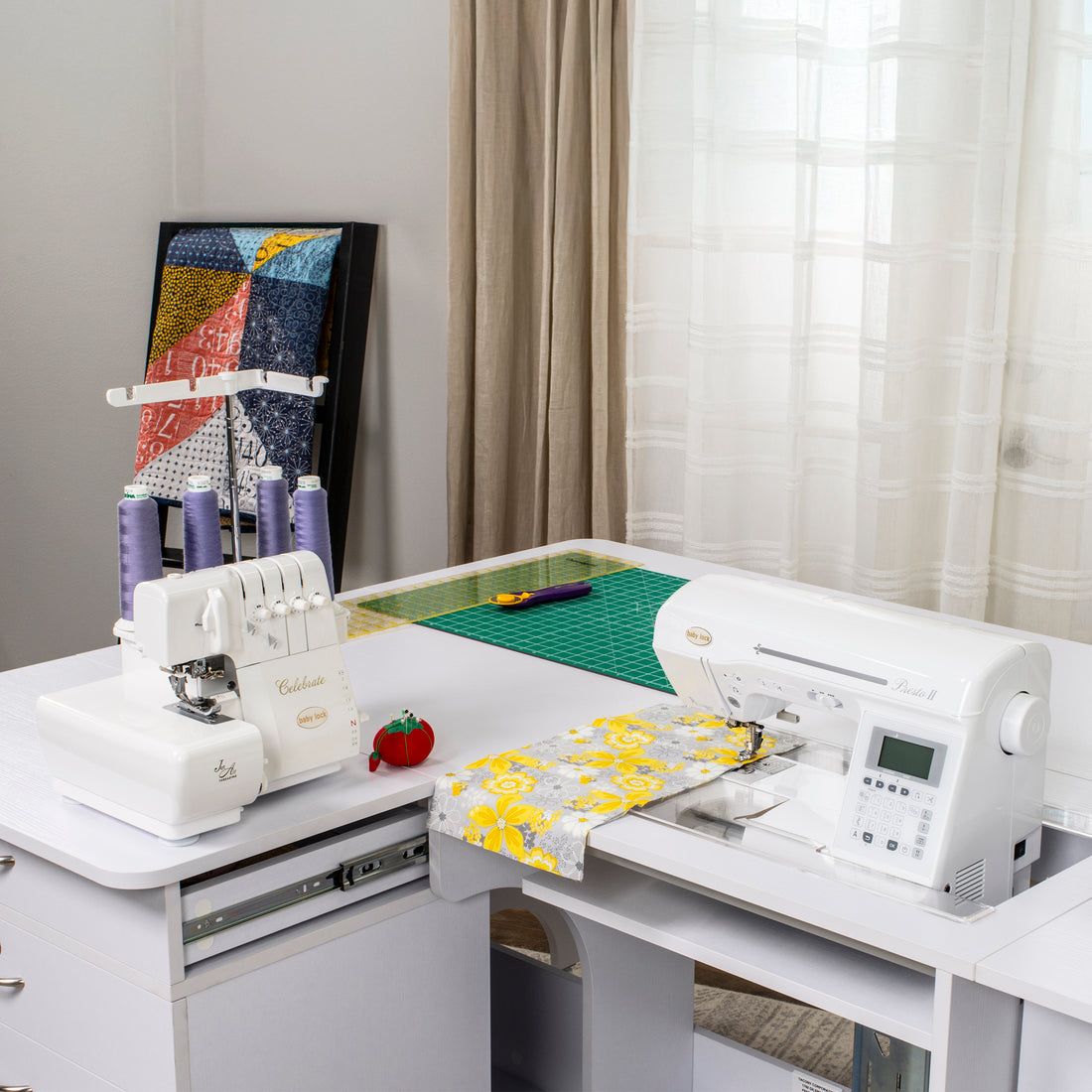 Koala Eclipse Sewing Cabinet - English White Ash