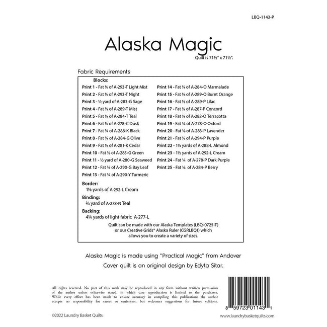 Alaska Magic Quilt Pattern