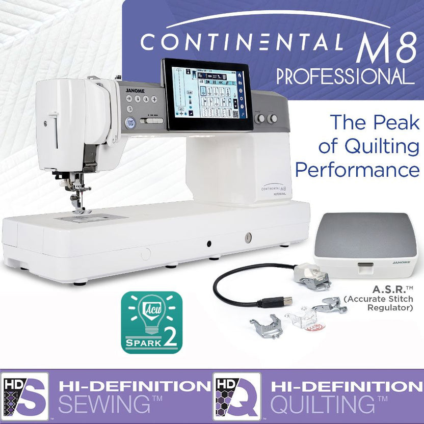 Janome Continental M8 Professional Sewing and Quilting Machine w/ FREE